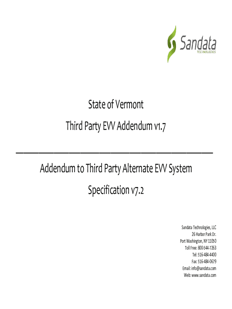 Fillable Online Third Party Alternate EVV Design Interface - Department ...
