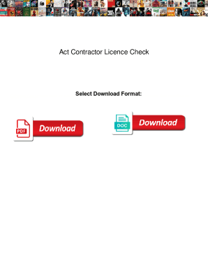 Fillable Online Act Contractor Licence Check. Act Contractor Licence ...