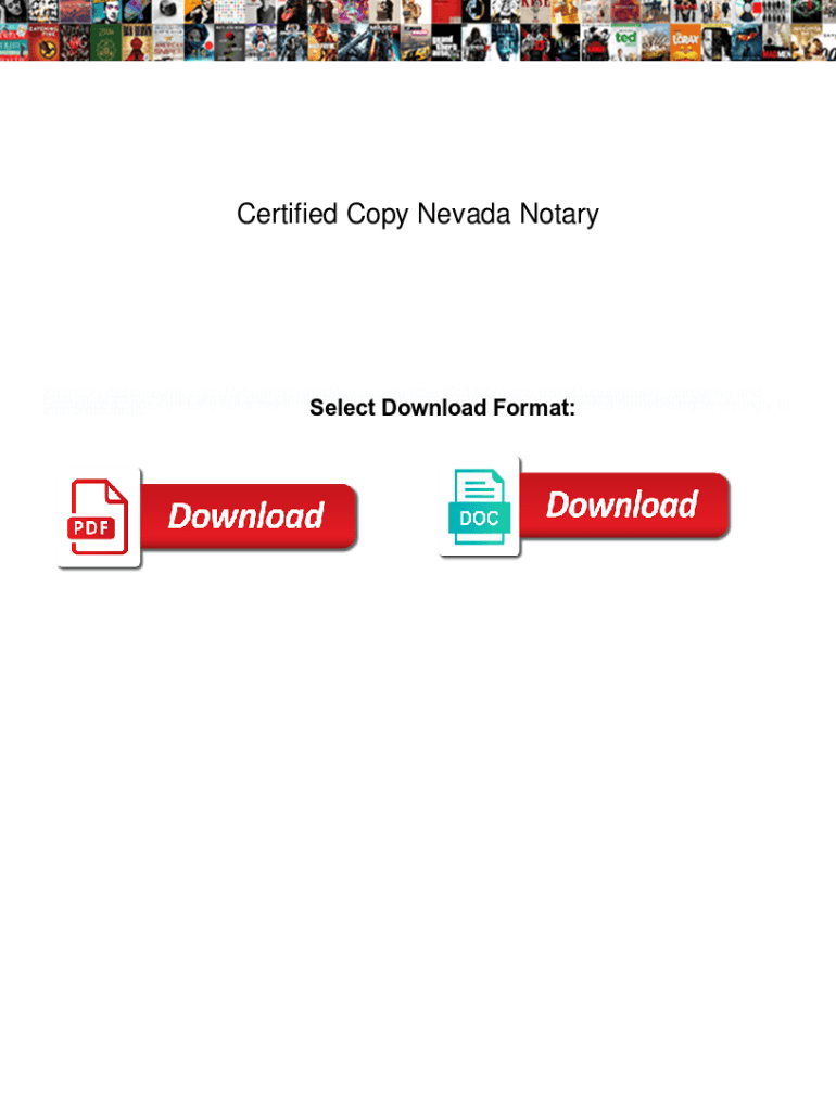 Fillable Online Certified Copy Nevada Notary. Certified Copy Nevada ...
