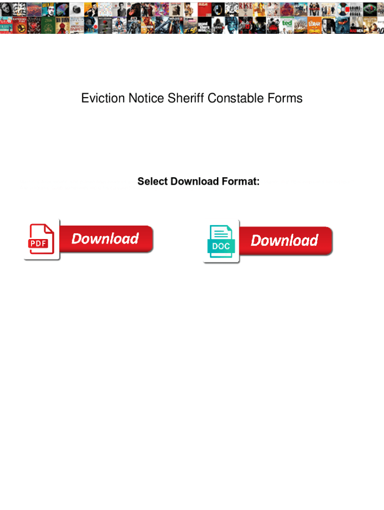 Fillable Online Eviction Notice Sheriff Constable Forms. Eviction Notice Sheriff Constable Forms ...