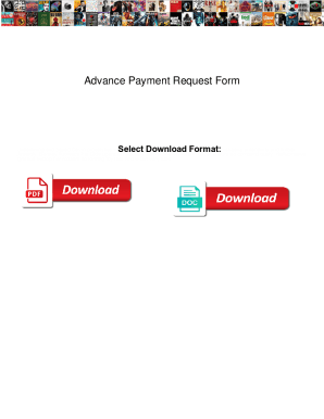 Fillable Online Advance Payment Request Form. Advance Payment Request ...