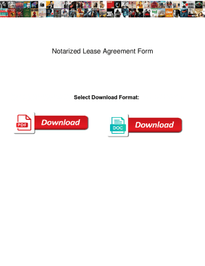 Fillable Online Notarized Lease Agreement Form. Notarized Lease ...
