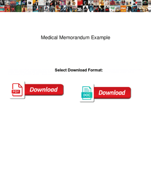 Fillable Online Medical Memorandum Example. Medical Memorandum Example ...