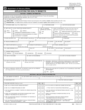 Fillable Online VA Form 10-10EZ "Application for Health Benefits" Fax ...