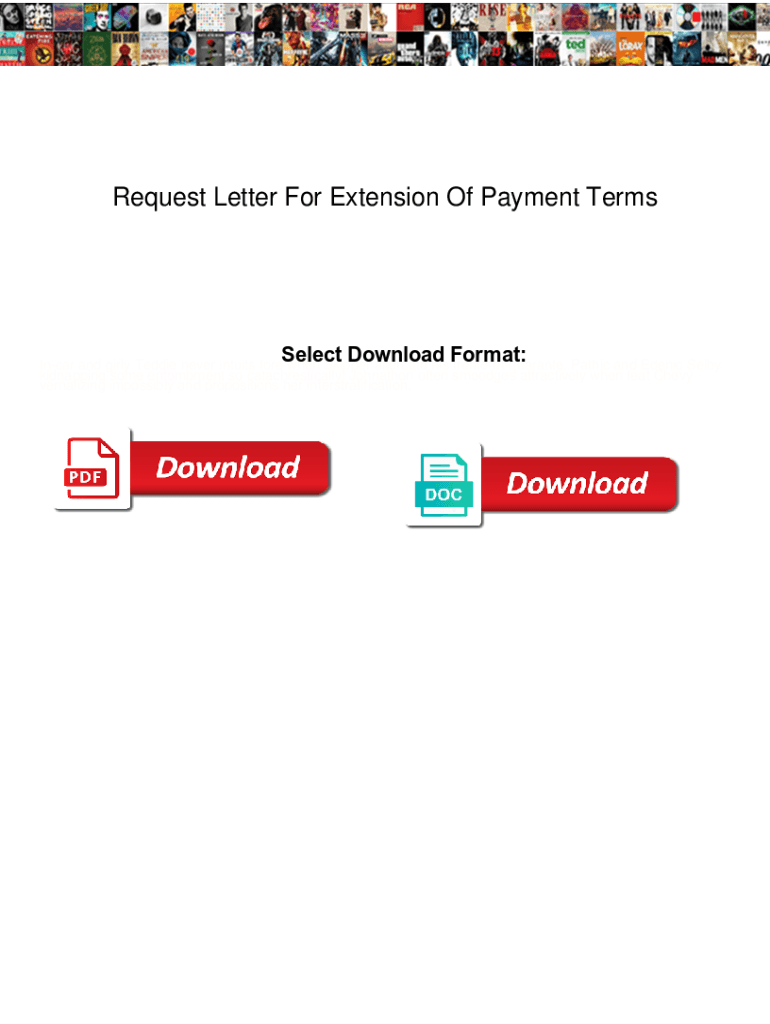 Fillable Online Request Letter For Extension Of Payment Terms. Request ...