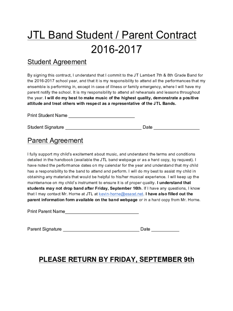 Fillable Online A Parent-Student Contract: Monitoring Your Kids In ...