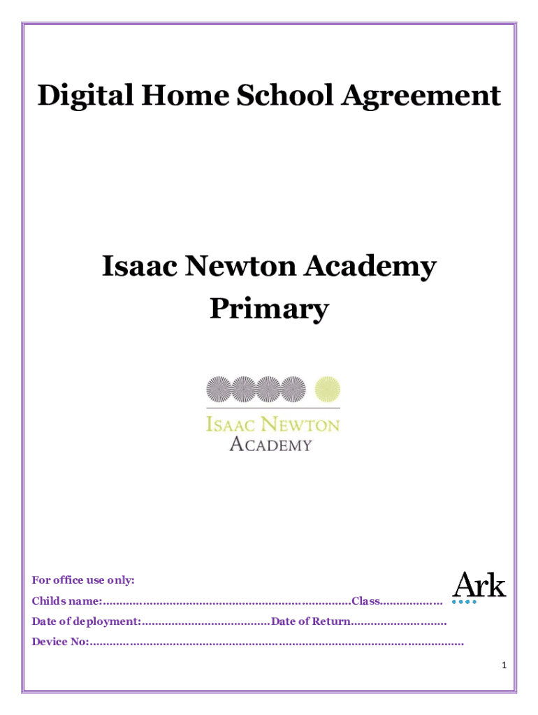 Fillable Online Digital Home School Agreement Fax Email Print - pdfFiller