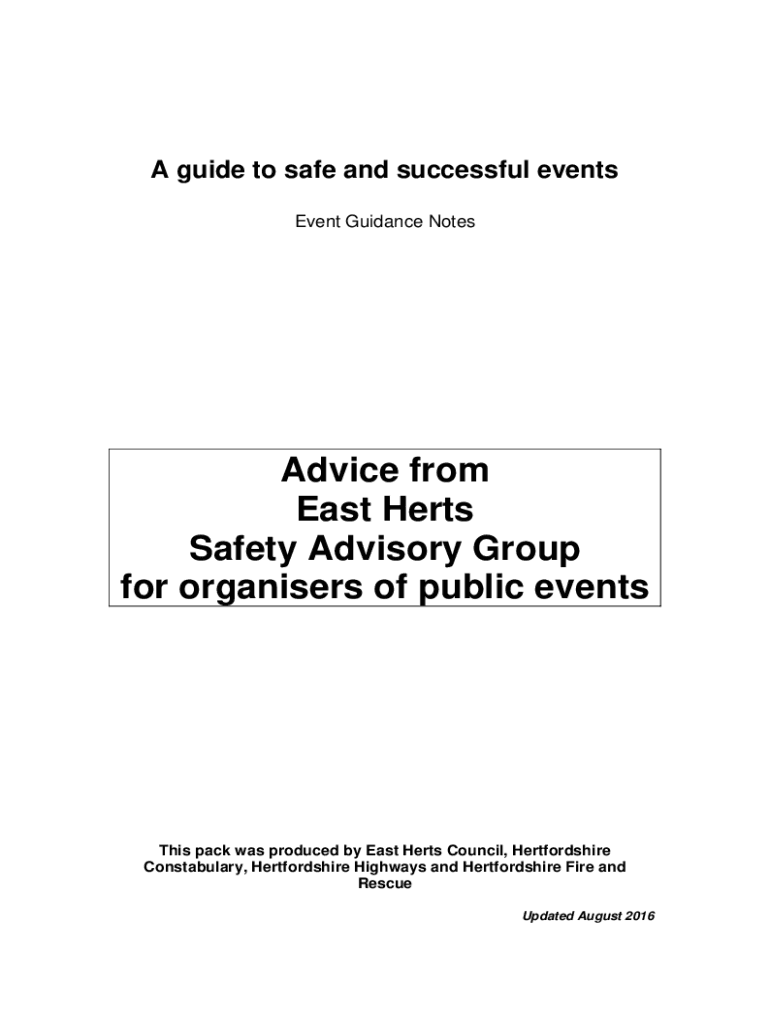 Fillable Online The Event Safety Guide: A Guide to Health, Safety and ...