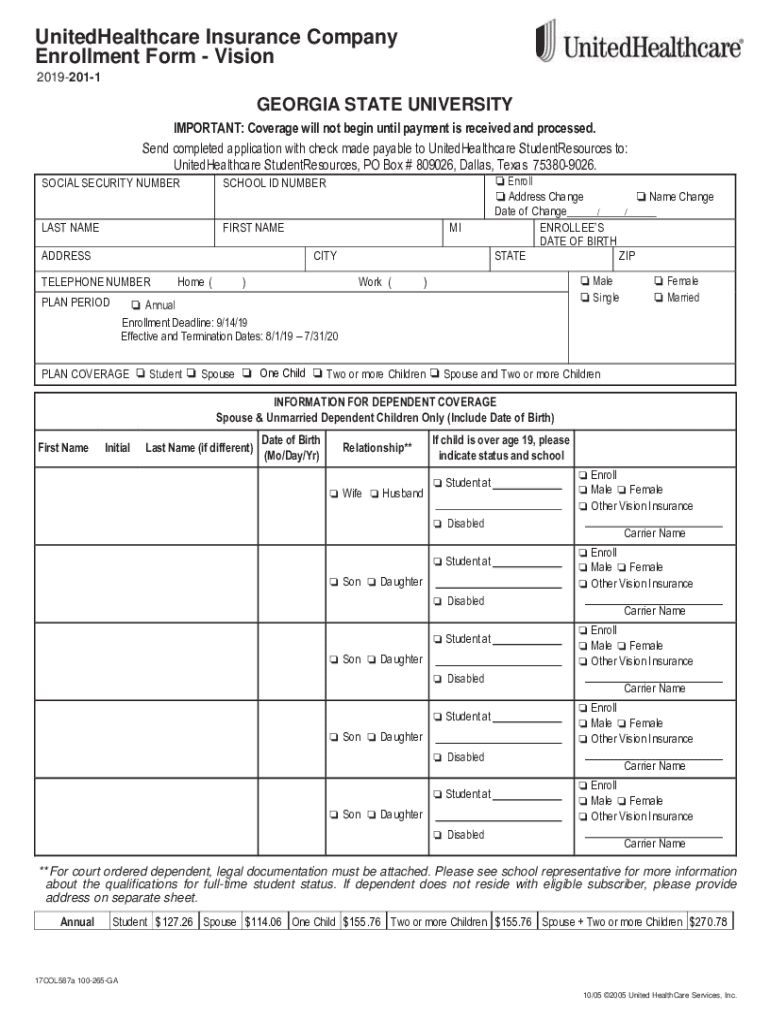 Fillable Online Fillable Online UnitedHealthcare Insurance Company ...