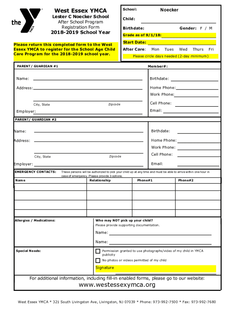 Fillable Online SACC ReReg Form - WE Roseland Fax Email Print - pdfFiller