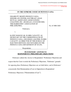 Fillable Online NOTICE TO PLEAD Petitioners: You are hereby notified to ...