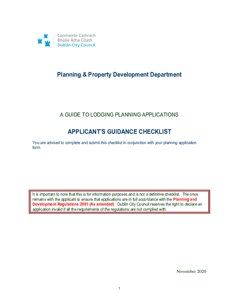 Fillable Online Development application checklistPlanSAFREE 11 ...
