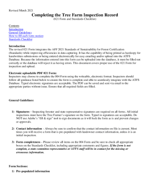Fillable Online Completing the Tree Farm Inspection Form Fax Email ...