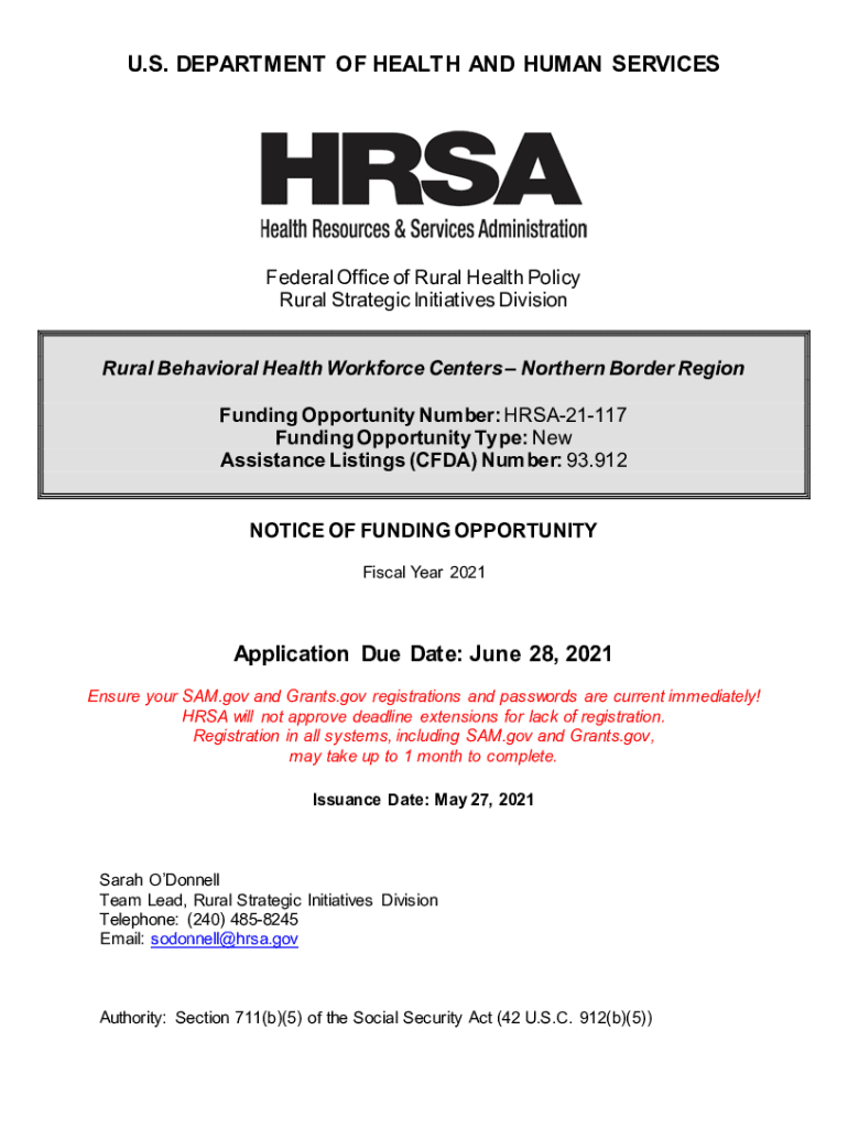 Fillable Online grants hrsa Department of Health and Human Services ...