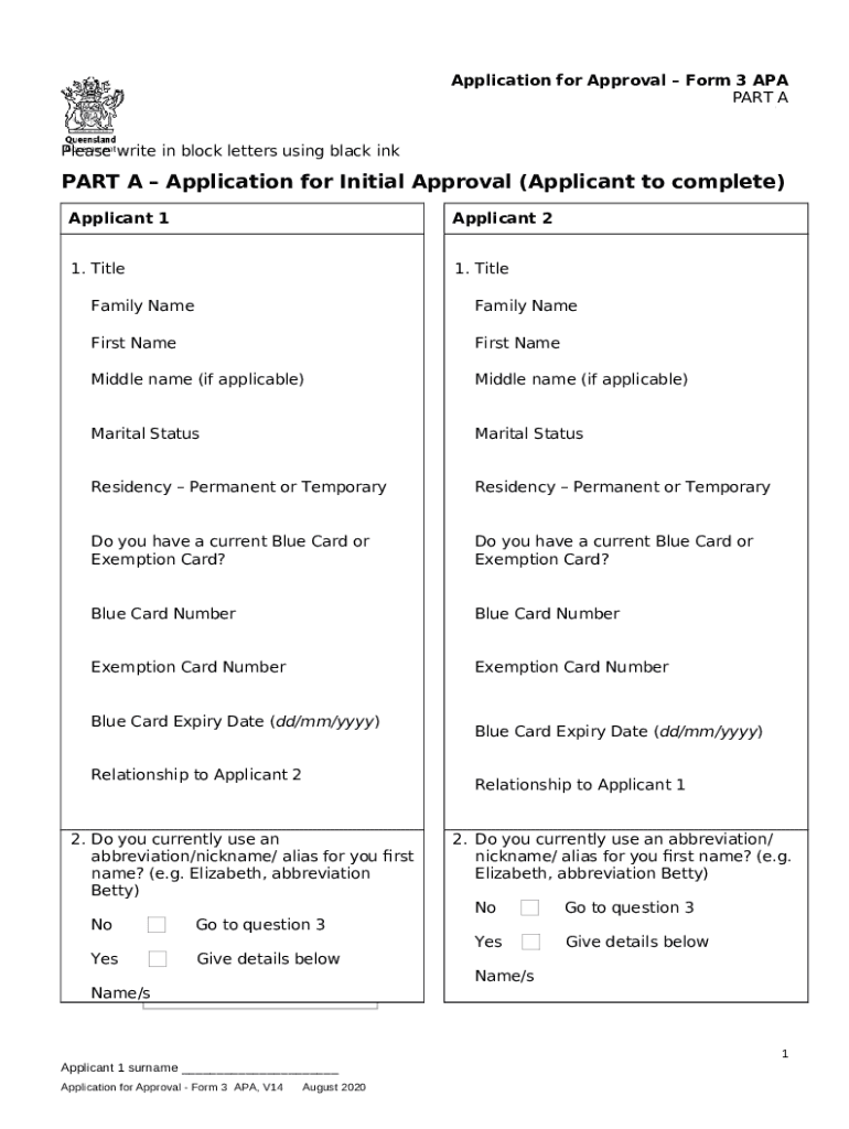 Application for initial approval. Application Doc Template | pdfFiller