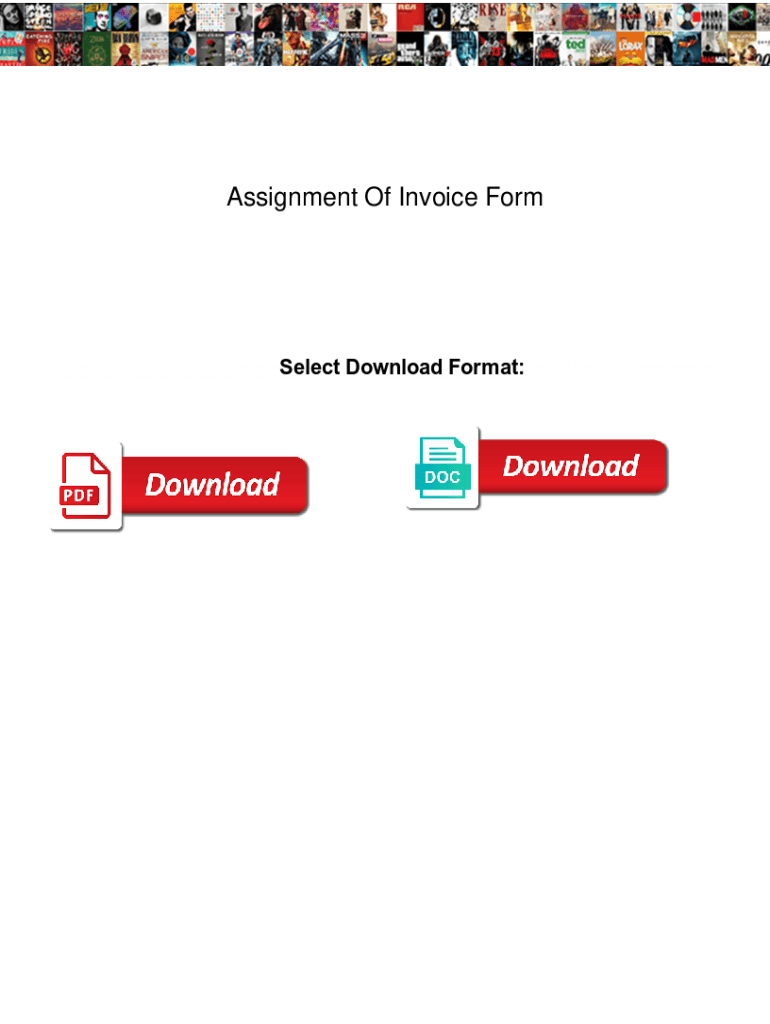 Fillable Online Assignment Of Invoice Form. Assignment Of Invoice Form ...