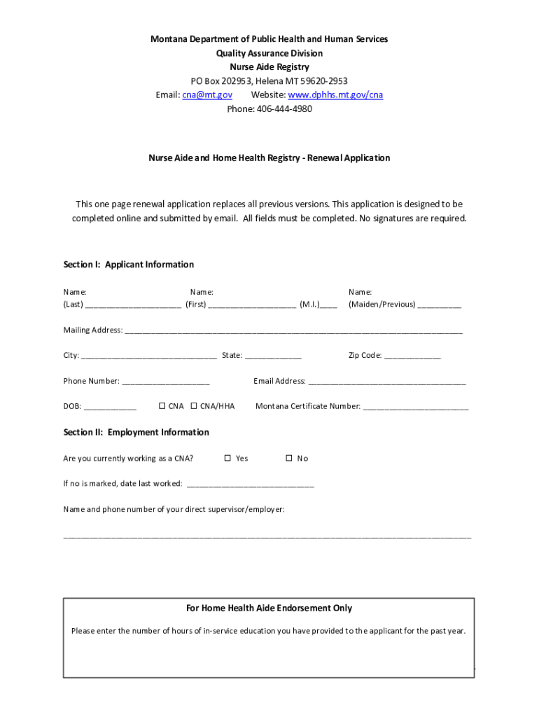 Fillable Online dphhs mt Public Health and Human Services, Department ...