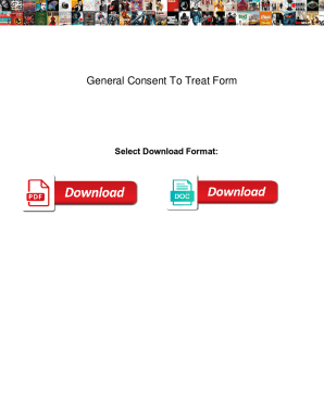 Fillable Online General Consent To Treat Form. General Consent To Treat Form high Fax Email ...