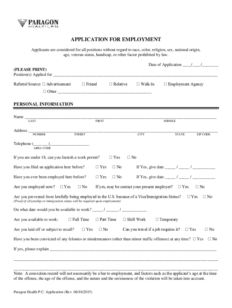 Fillable Online NJDOT Employment Application - State Fax Email Print ...