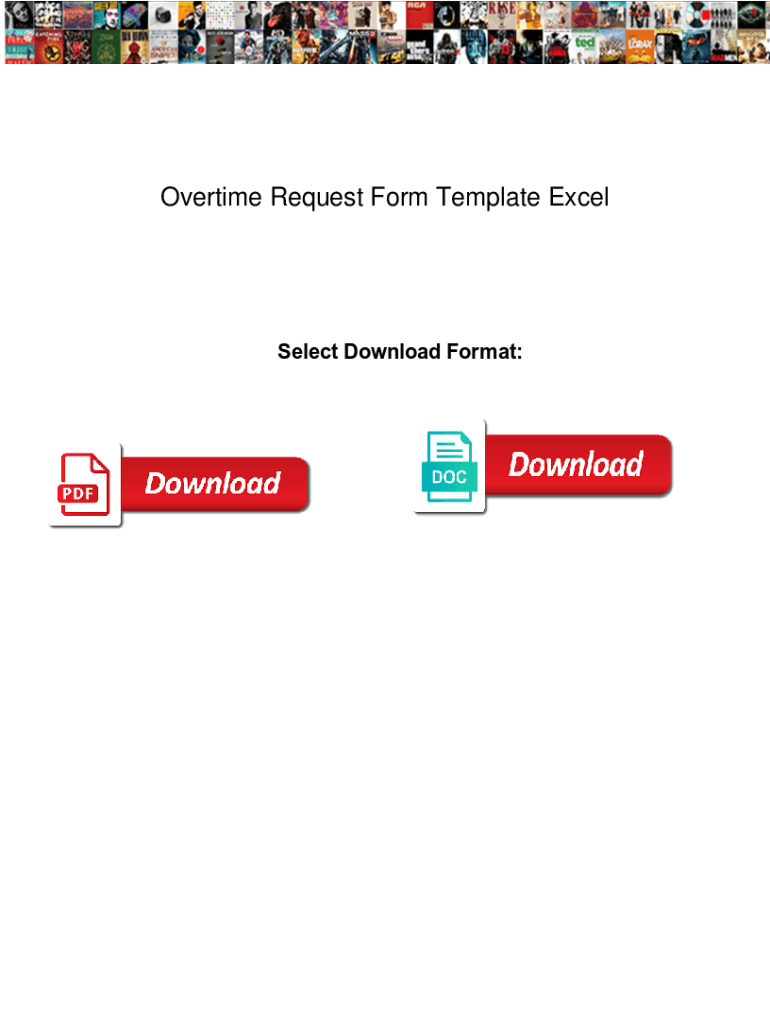 Fillable Online Overtime Request Form Template Excel. Overtime Request ...