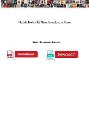 Fillable Online Florida Notice Of Sale Foreclosure Form. Florida Notice ...