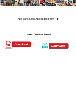 Fillable Online Axis Bank Loan Application Form Pdf. Axis Bank Loan ...