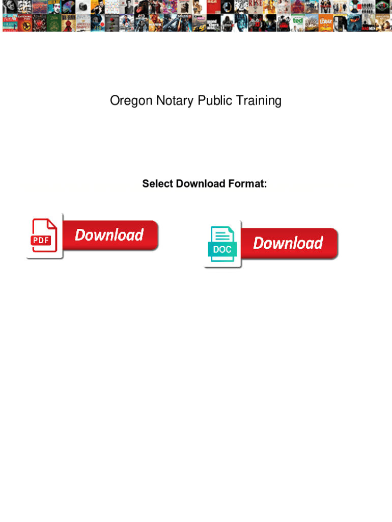 Fillable Online Oregon Notary Public Training. Oregon Notary Public ...