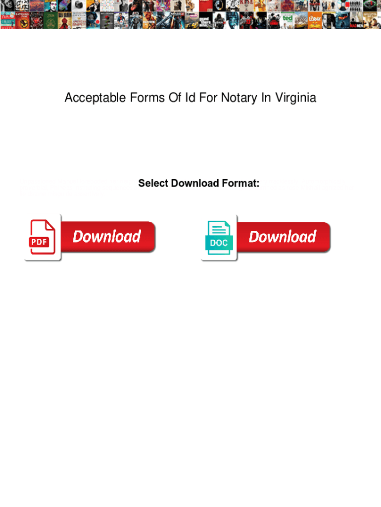 Fillable Online Acceptable Forms Of Id For Notary In Virginia Fax Email ...