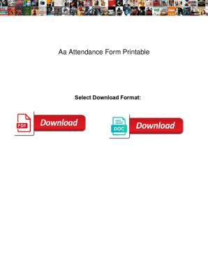 Fillable Online Aa Attendance Form Printable. Aa Attendance Form ...
