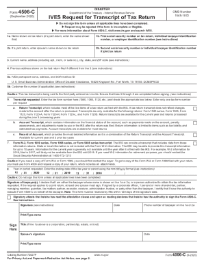 Fillable Online Request for Transcript of Tax Return (Form 4506-T ...