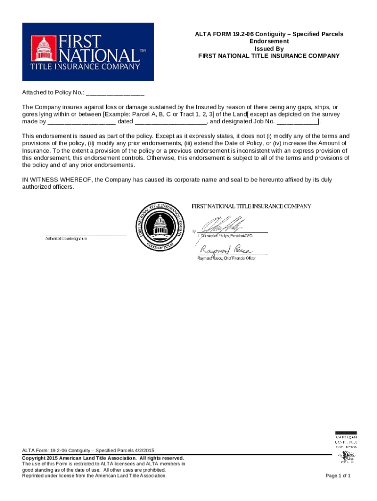 ALTA 19 Doc Template | pdfFiller