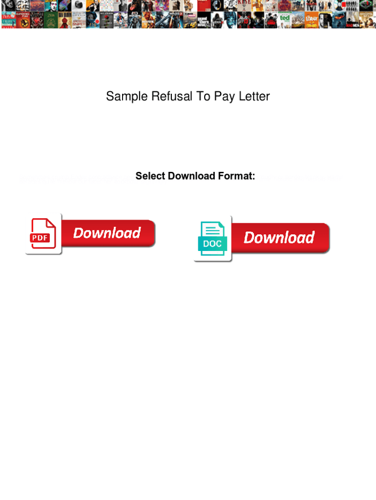 Fillable Online Sample Refusal To Pay Letter. Sample Refusal To Pay ...