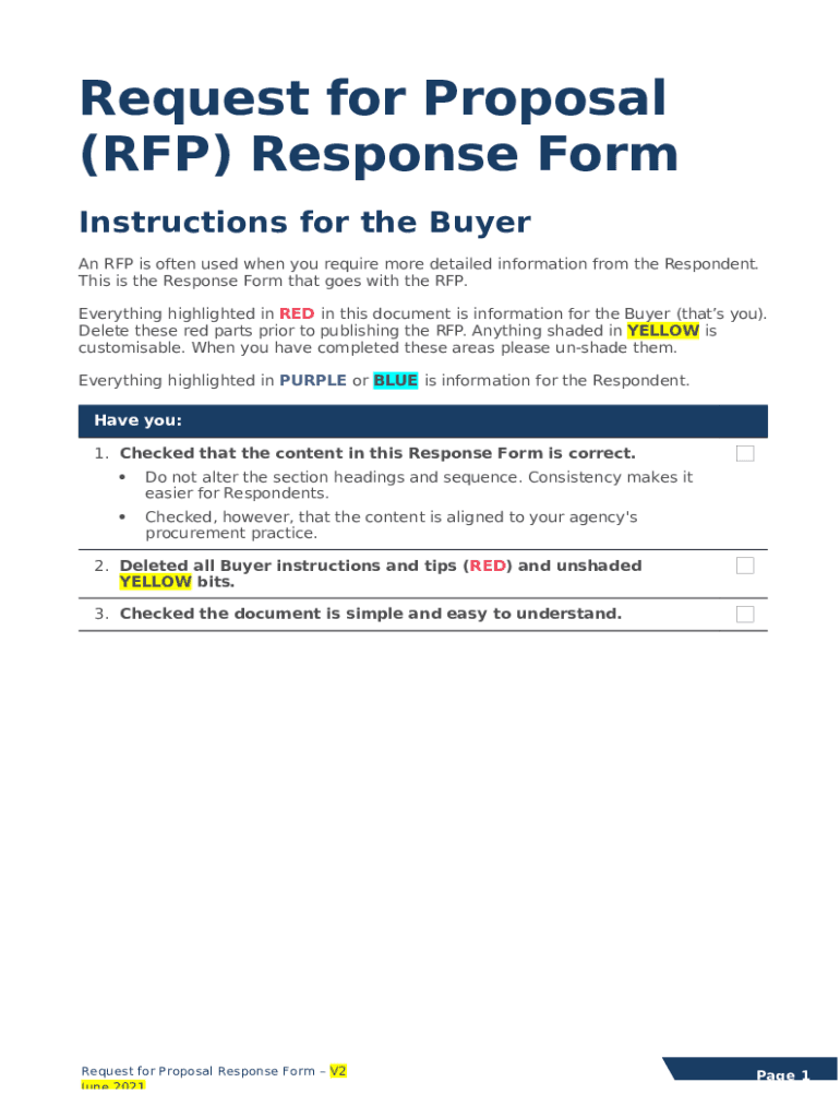 Request for Proposal (RFP) Response - Government model RFx templates ...
