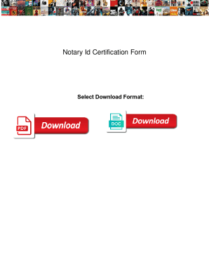 Fillable Online Notary Id Certification Form. Notary Id Certification ...