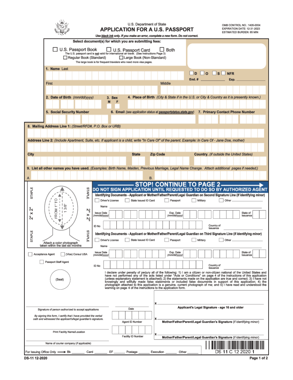 Renew USPassport Form DS 11 - Fill Easily Online | ds11-form-online.com
