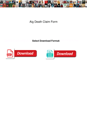 Fillable Online Aig Death Claim Form. Aig Death Claim Form ritchie Fax ...