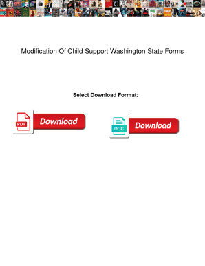 Fillable Online Modification Of Child Support Washington State Forms ...