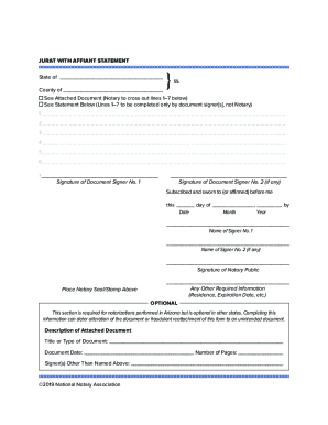 Fillable Online JURAT WITH AFFIANT STATEMENT - Notary-NY Fax Email ...