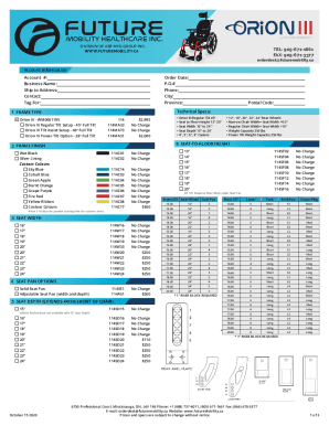Fillable Online Orion-III-Order-Form Rev1.3 Fax Email Print - pdfFiller