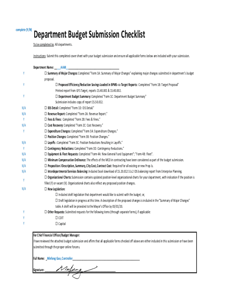 Fillable Online Asian Art Museum Budget Submission FY22 and FY23 Fax ...