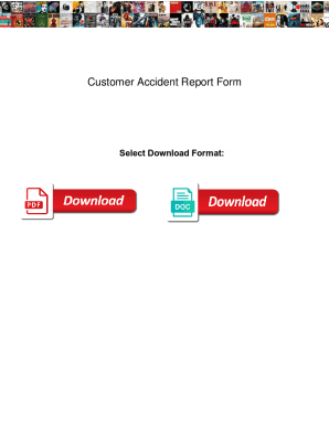 Fillable Online Customer Accident Report Form. Customer Accident Report ...