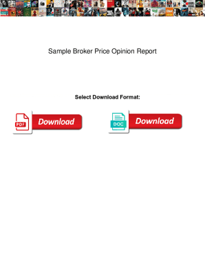 Fillable Online Sample Broker Price Opinion Report. Sample Broker Price ...