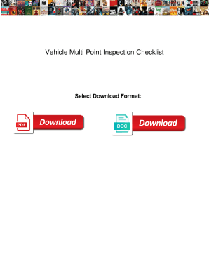 Fillable Online Vehicle Multi Point Inspection Checklist. Vehicle Multi ...