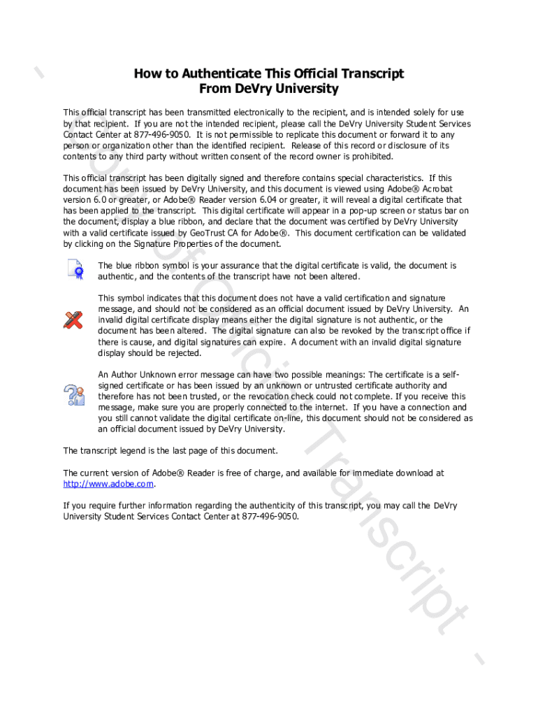 Fillable Online Official Transcript.pdf - How to Authenticate This ...