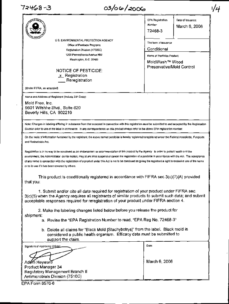 Fillable Online U.S. EPA, Pesticide Product Label, PMC 360, 03/06/2006 ...