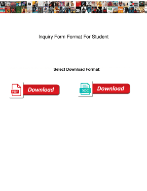 Fillable Online Inquiry Form Format For Student. Inquiry Form Format ...