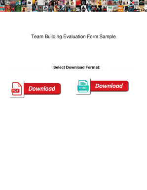 Fillable Online Team Building Evaluation Form Sample. Team Building ...