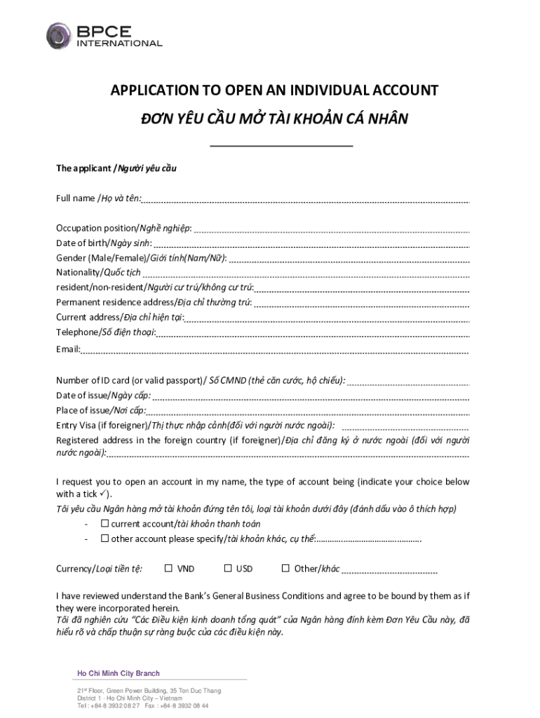 Fillable Online New application form- Individual Fax Email Print ...