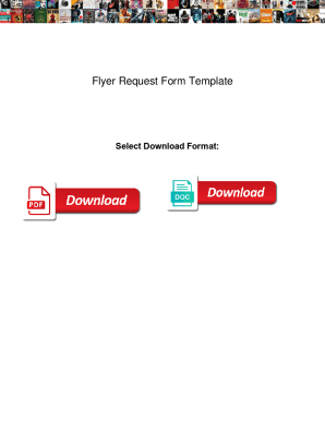 Fillable Online Flyer Request Form Template. Flyer Request Form ...