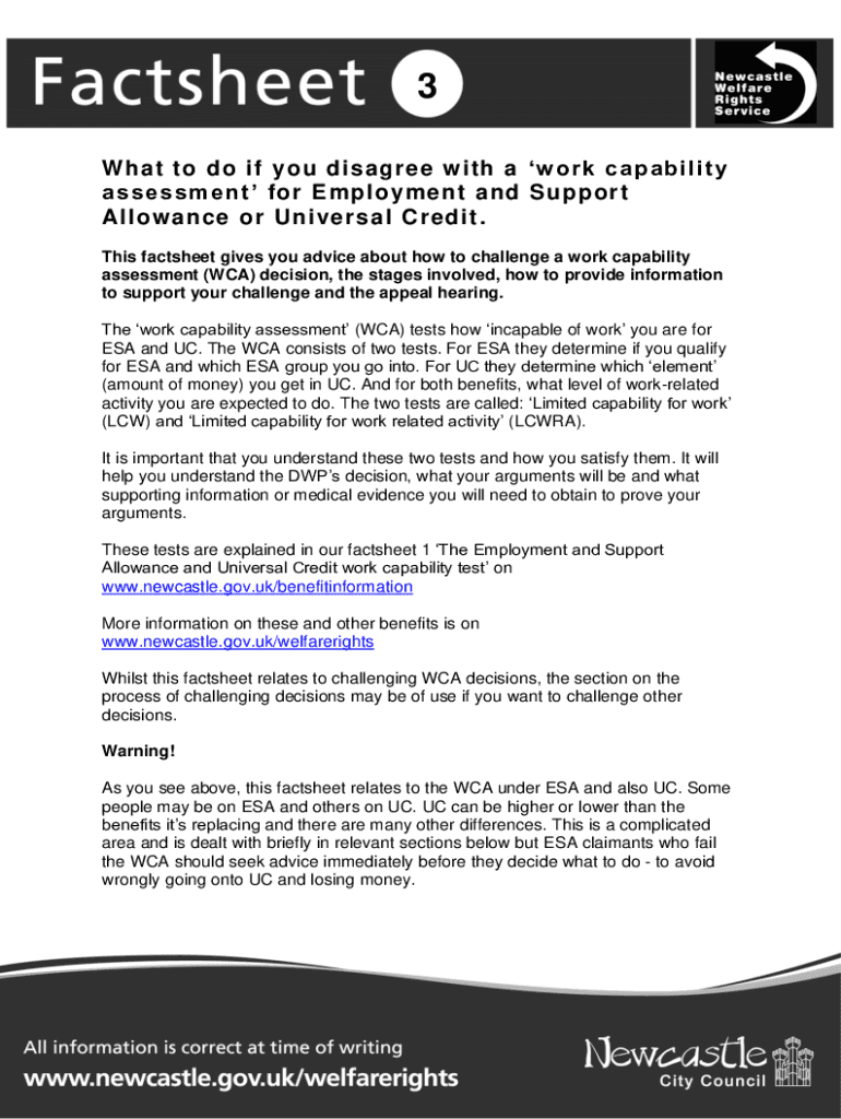 Fillable Online How to appeal against a Universal Credit decision ...